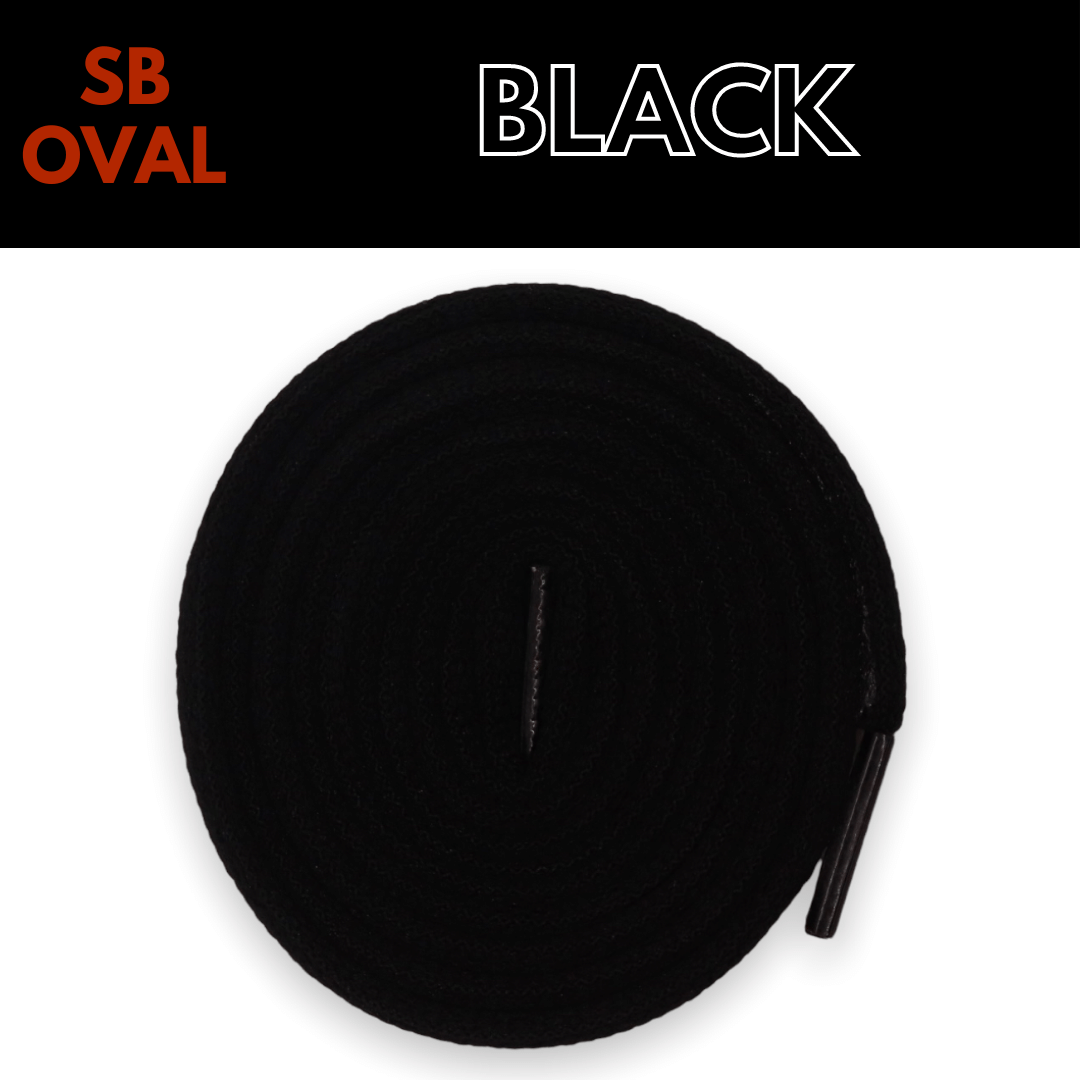 SHOP Oval SB Dunk Laces in Black Laces | SlickiesLaces