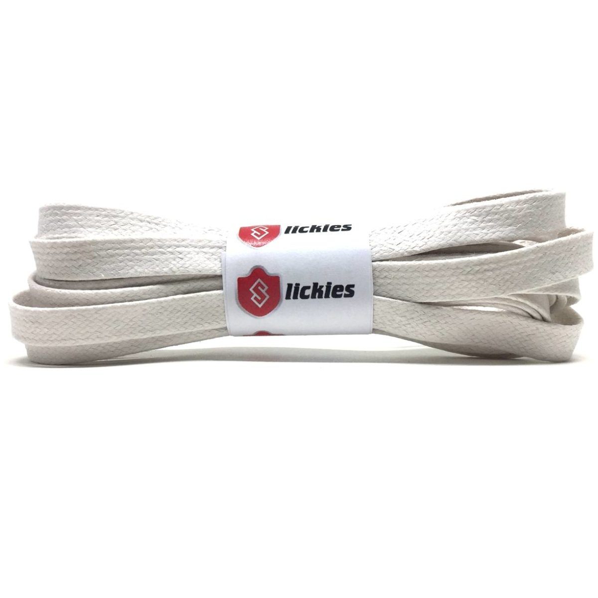Waxed Laces Flat - White Laces | Premium Quality | Slickies Laces
