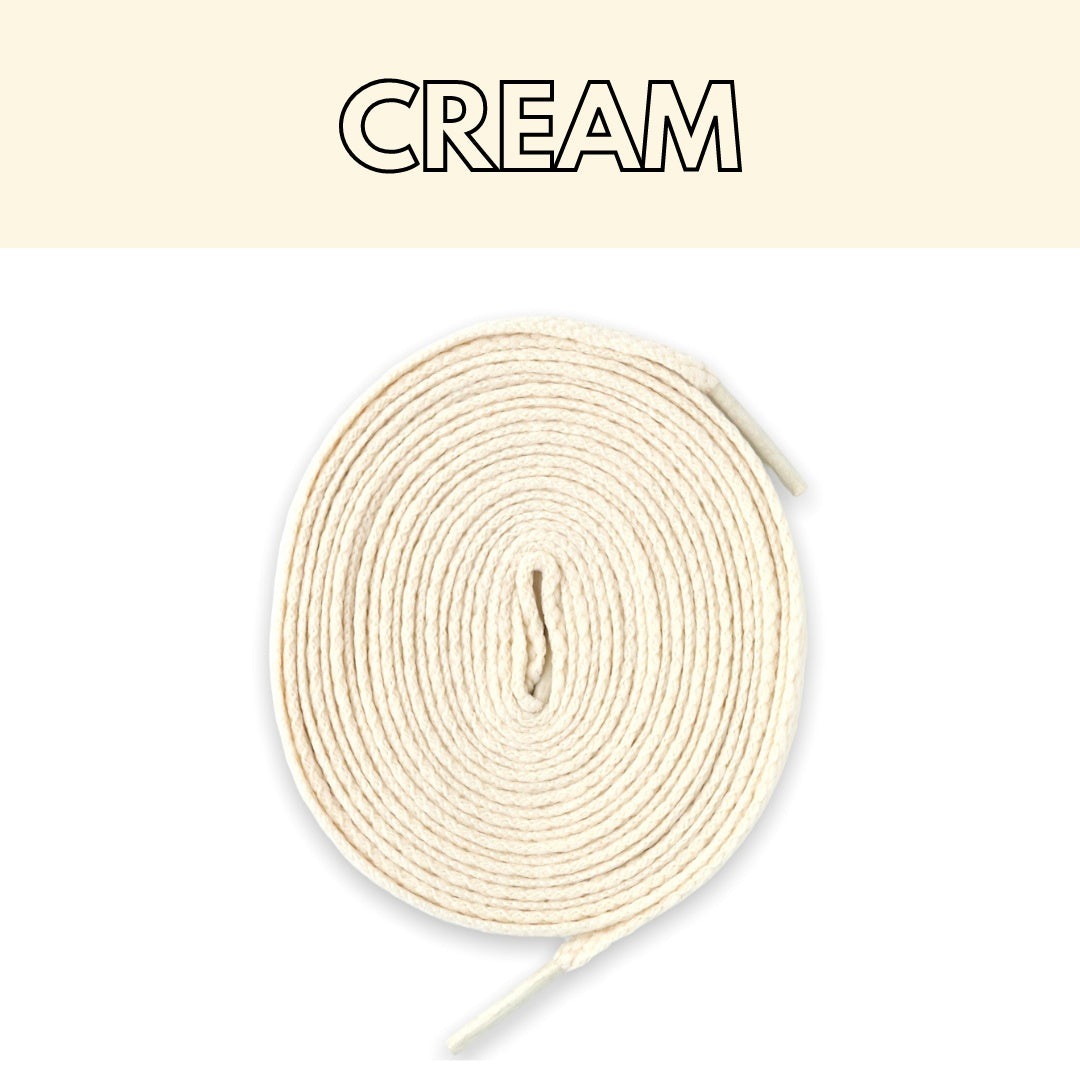 Jordan 1 Laces Basics Flat Thin - Vintage Cream Laces Jordan 1 – Slickies