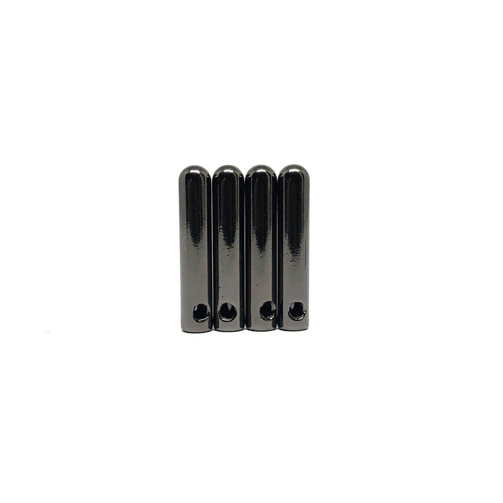 Metal Aglets Removable Tips - Gunmetal Black · Slickies