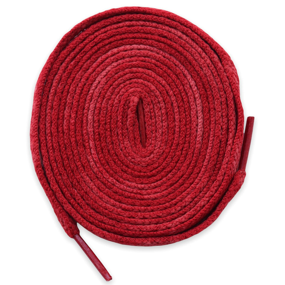 Tie Dye Flat Laces - Vintage Faded Red 85 for Air Jordan 1 – Slickies